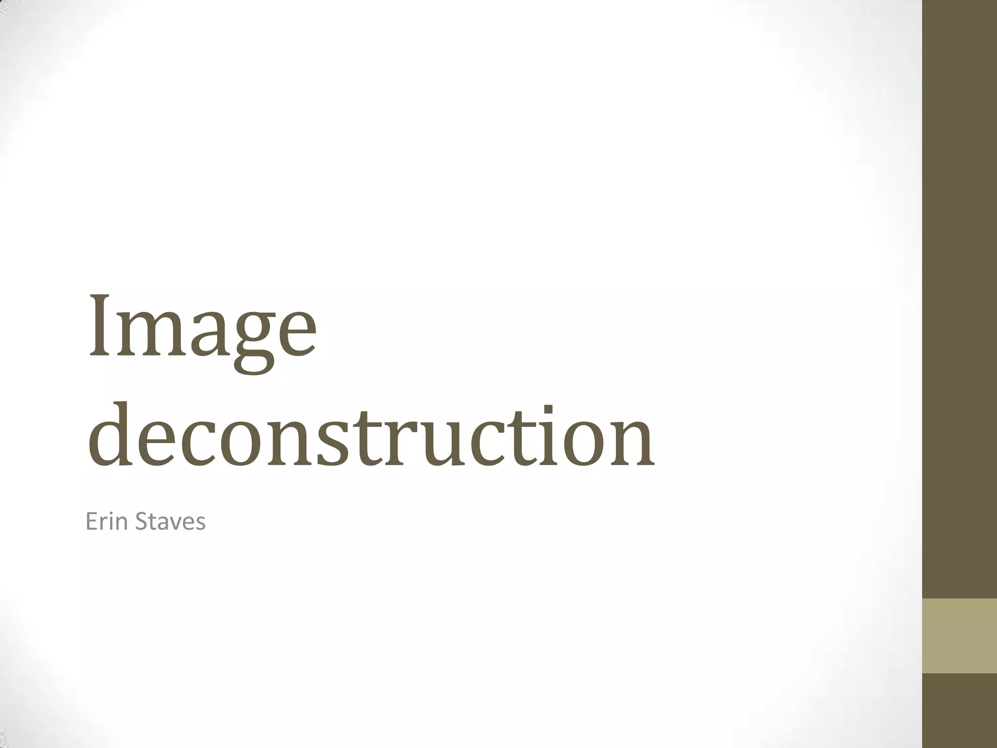 Image deconstruction | PPTX