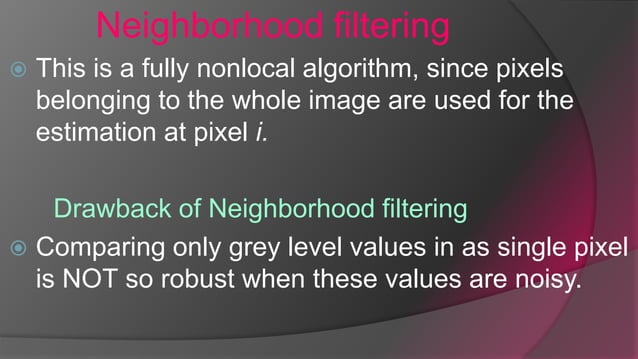Image denoising algorithms | PPTX