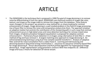 Image denoising projects | PPT