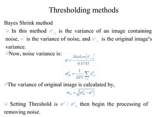Image denoising using curvelet transform | PPT