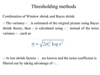 Image denoising using curvelet transform | PPT