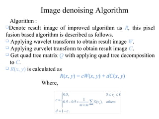 Image denoising using curvelet transform | PPT