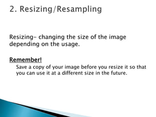 Image Editing in ICT | PPTX
