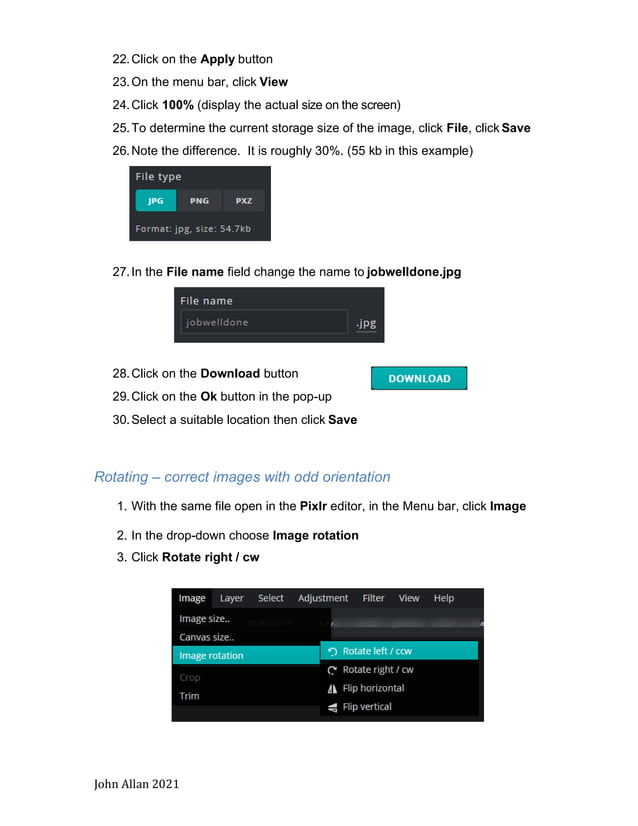 Image editing basics using PIXLR Editor | PDF | Photo Editing Software ...