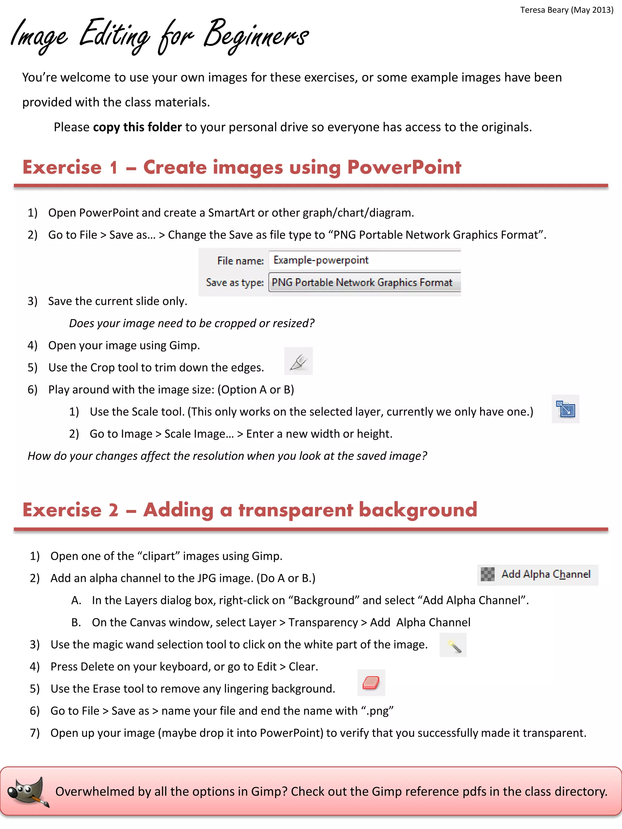Image editing exercises | PDF | Photo Editing Software | Computer Software and Applications