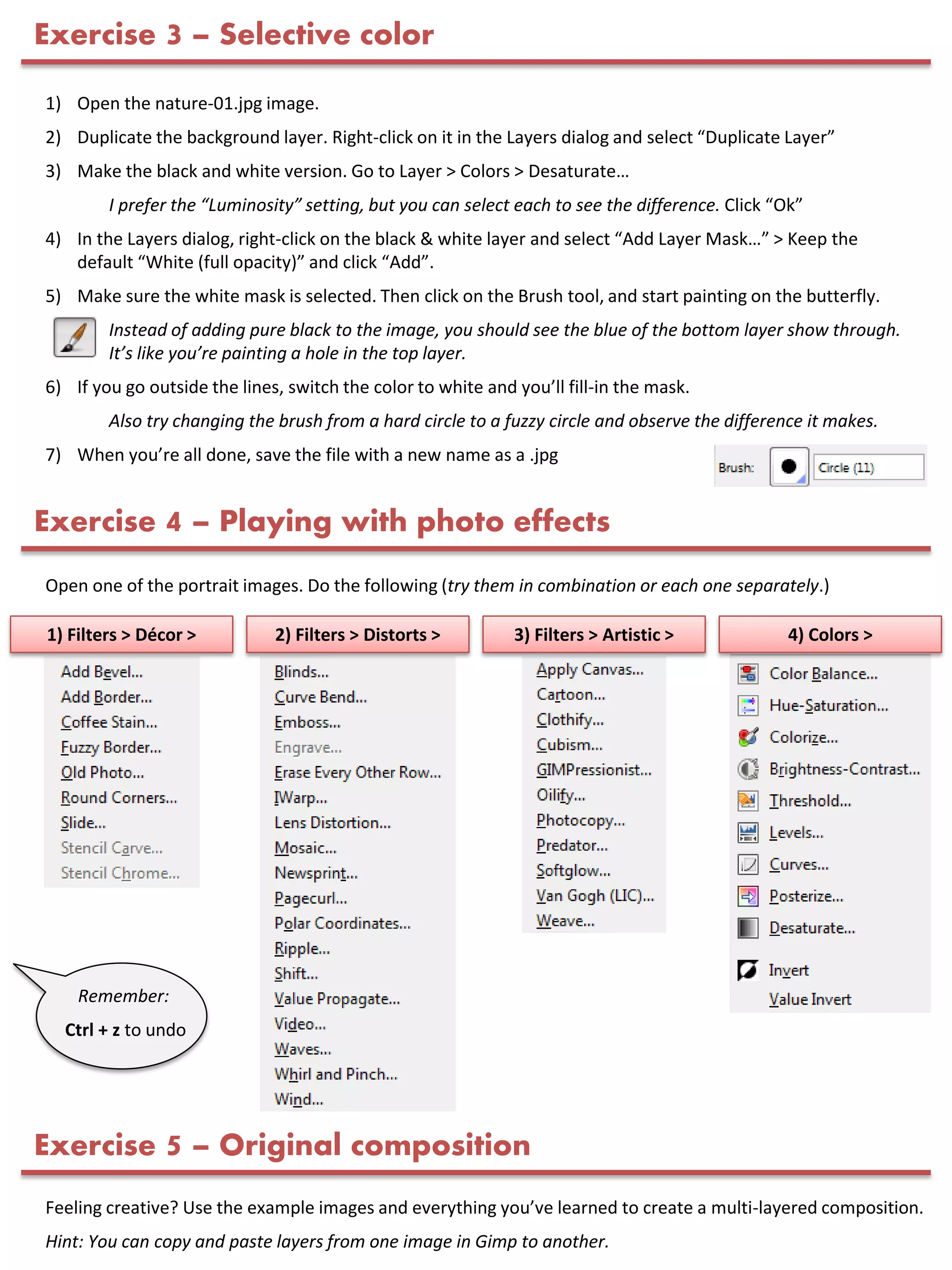Image editing exercises | PDF