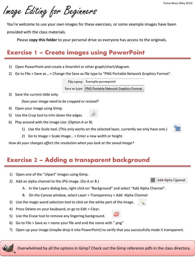 Image editing exercises | PDF | Photo Editing Software | Computer Software and Applications