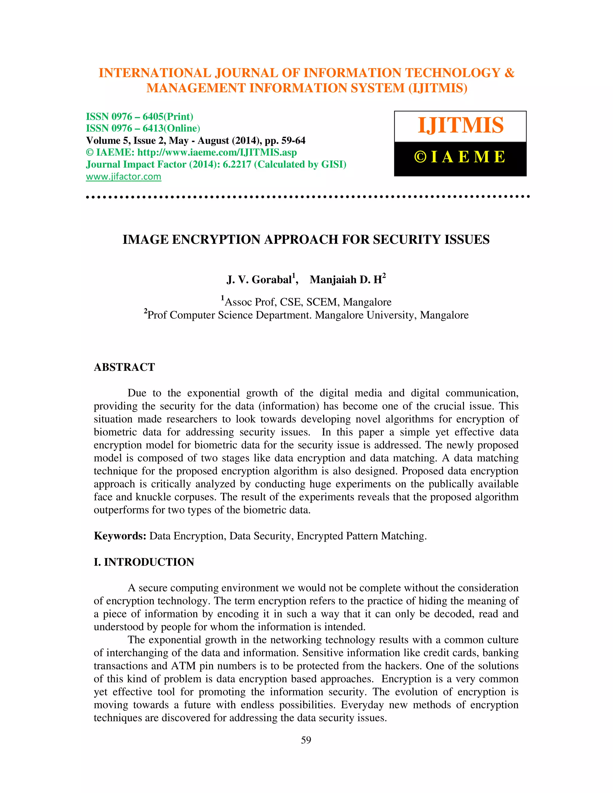 Image encryption approach for security issues | PDF | Information and Network Security | Computing
