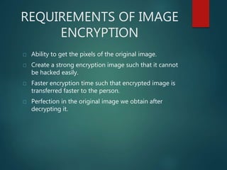 Image encryption and decryption | PPTX