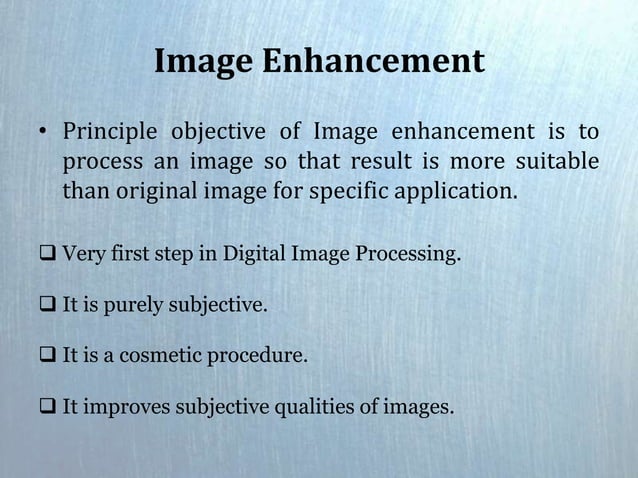 Image enhancement | PPT