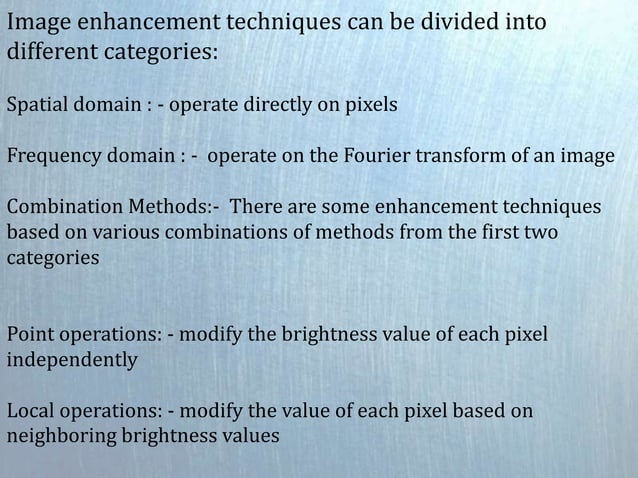 Image enhancement | PPT