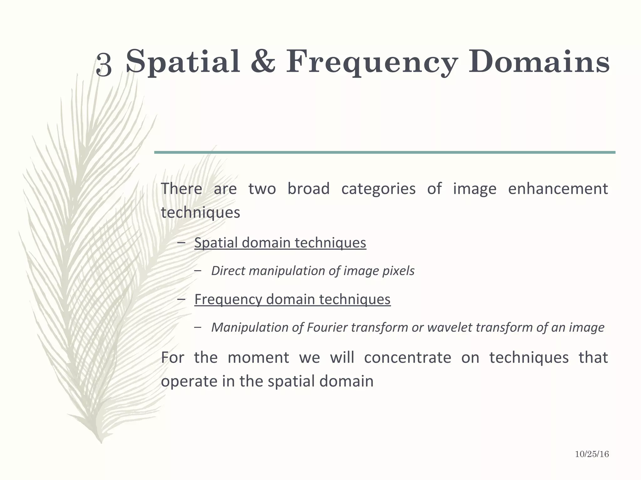 Sharpening using frequency Domain Filter | PPT