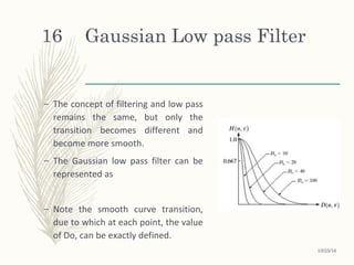 Sharpening using frequency Domain Filter | PPT