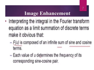 Image enhancement in fourier transform | PPTX