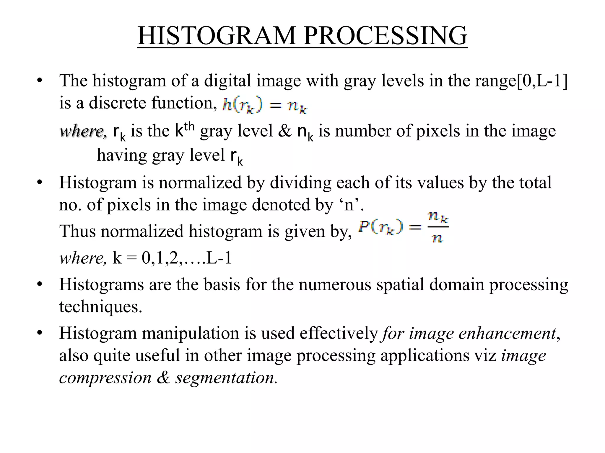 Image Enhancement in Spatial Domain | PPTX