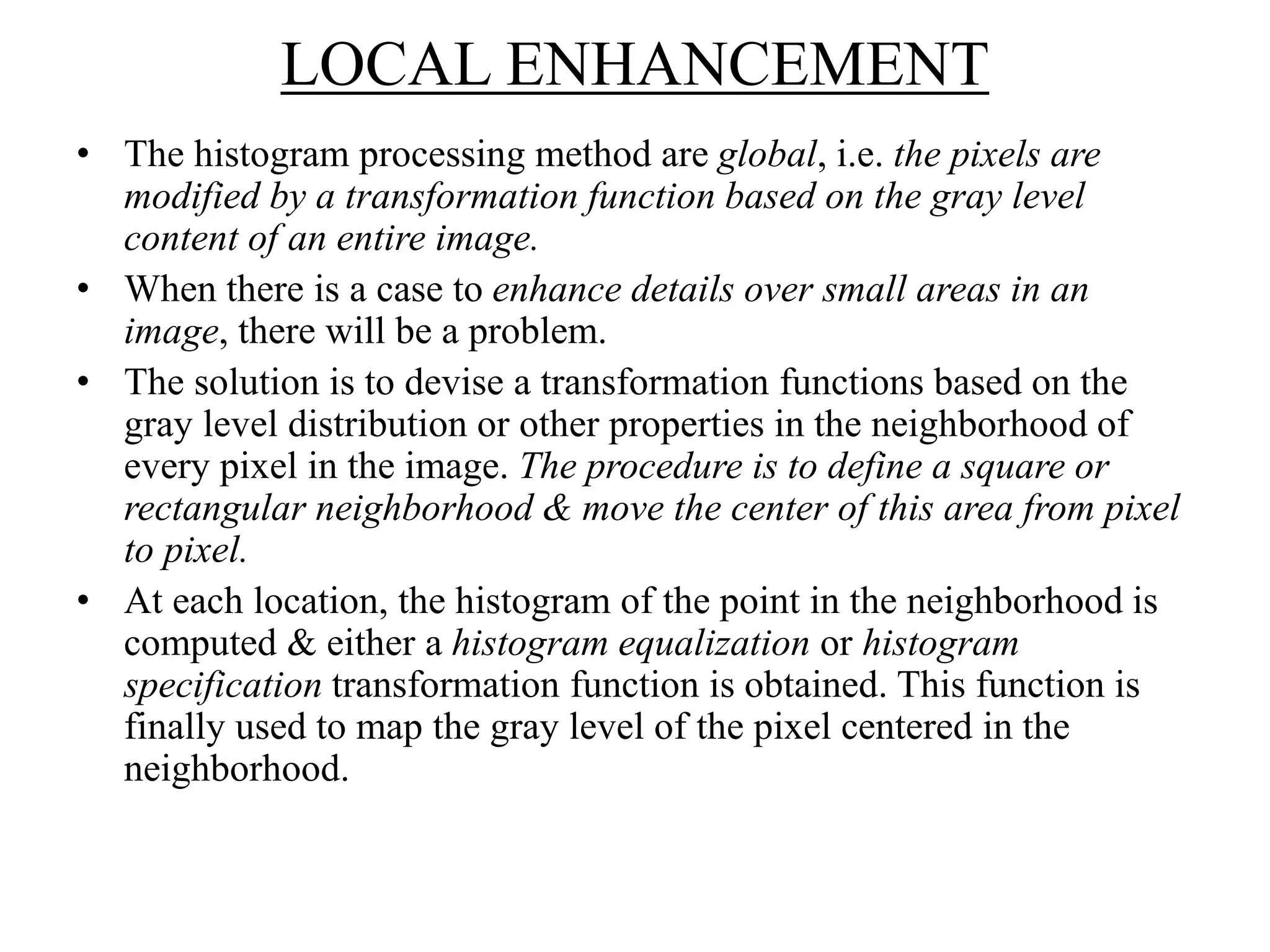 Image Enhancement in Spatial Domain | PPTX