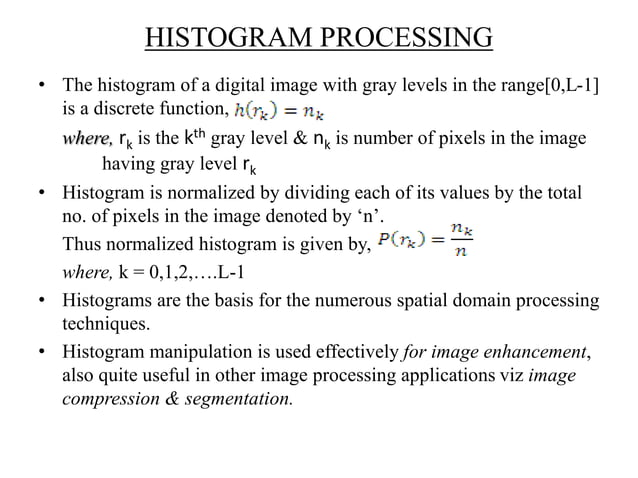 Image Enhancement in Spatial Domain | PPTX