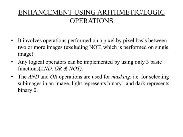 Image Enhancement in Spatial Domain | PPTX