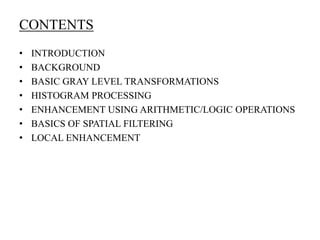 Image Enhancement in Spatial Domain | PPTX