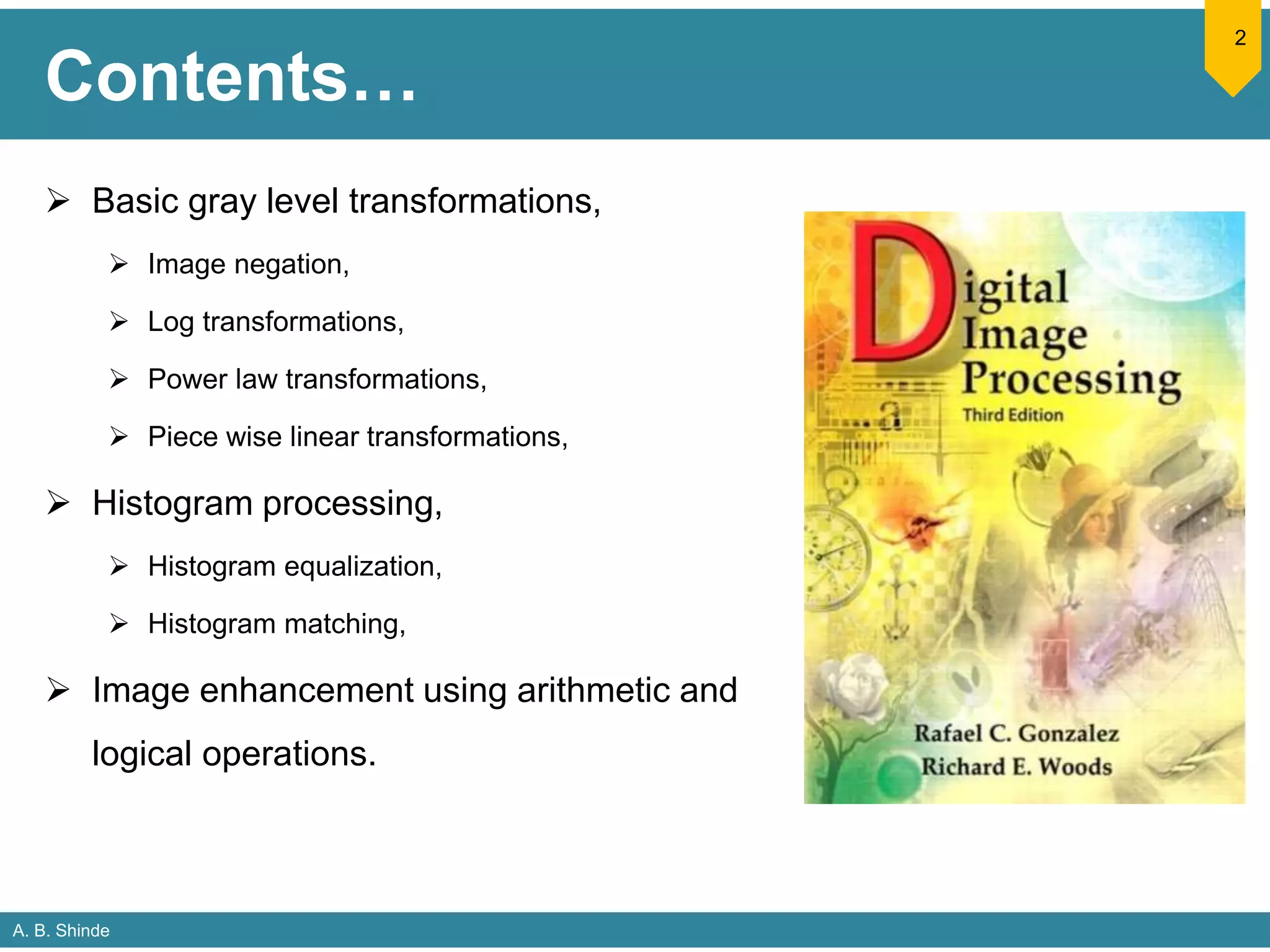 Image Enhancement in Spatial Domain | PPSX