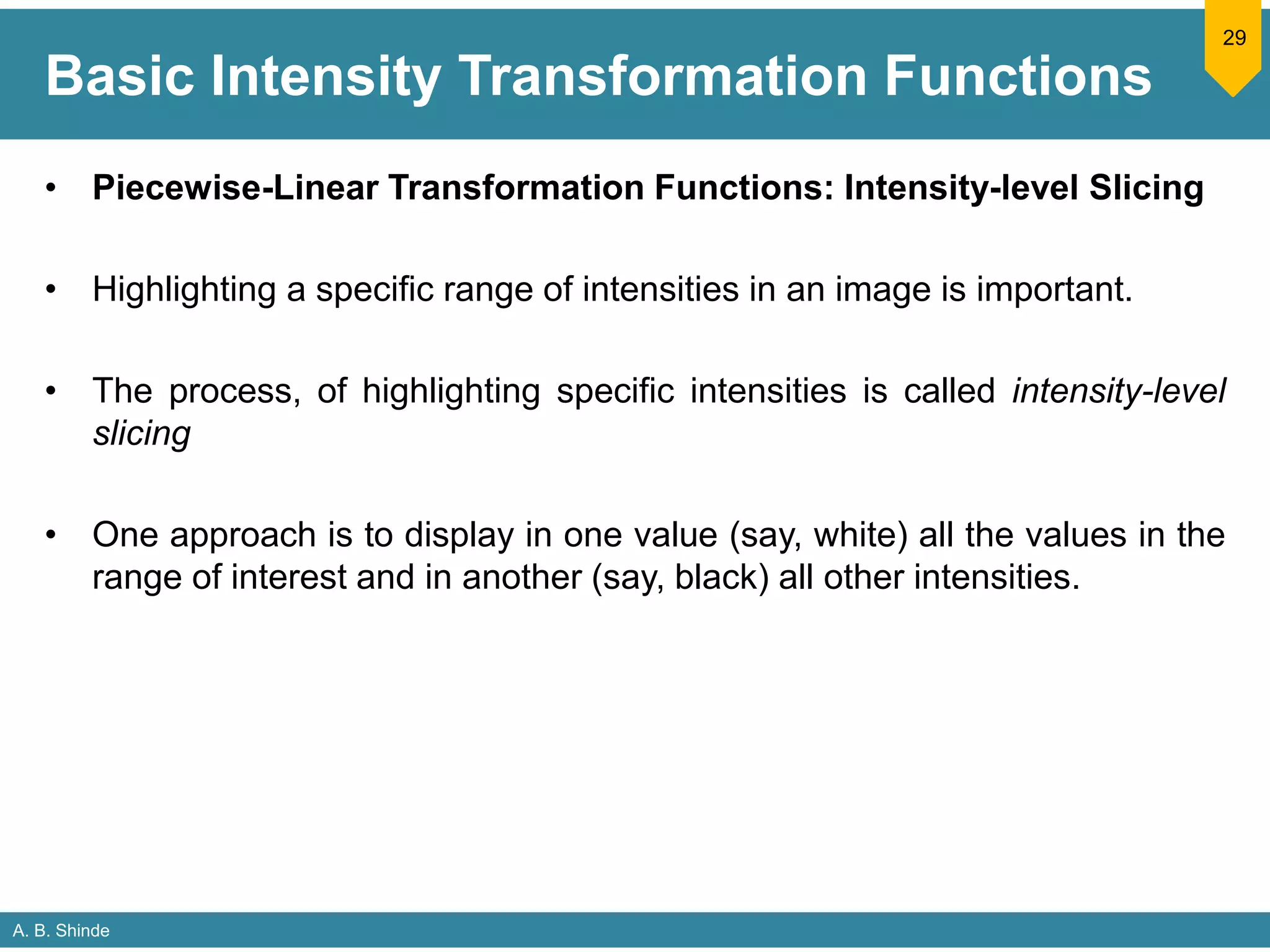 Image Enhancement in Spatial Domain | PPSX