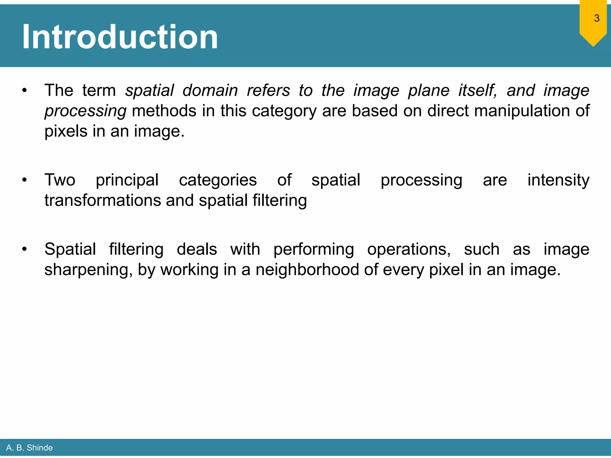 Image Enhancement in Spatial Domain | PPSX