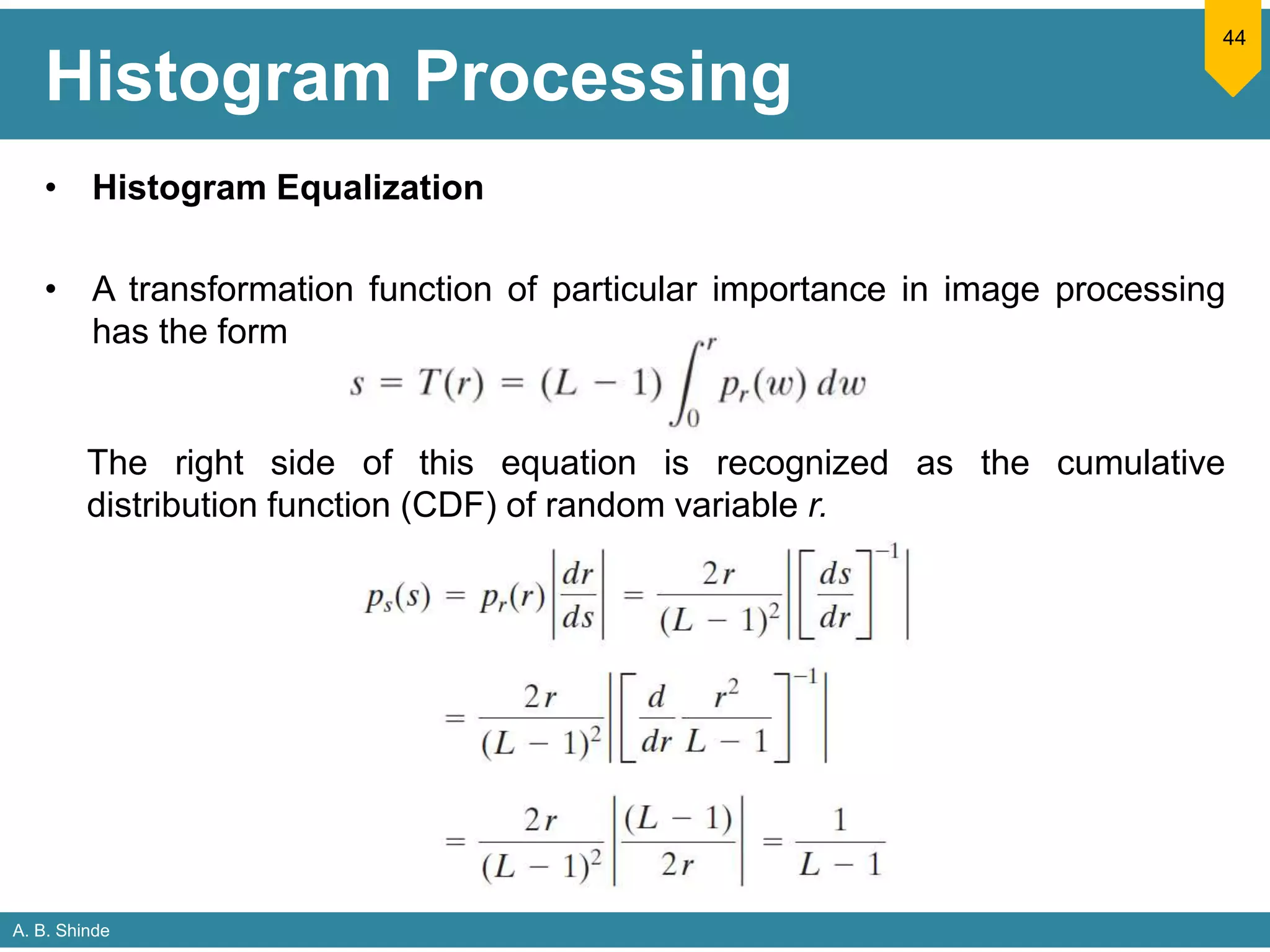 Image Enhancement in Spatial Domain | PPSX