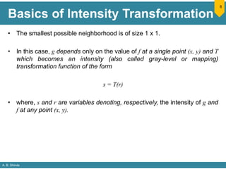 Image Enhancement in Spatial Domain | PPSX