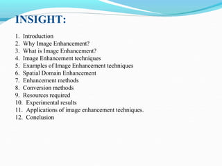 Image enhancement lecture | PPTX