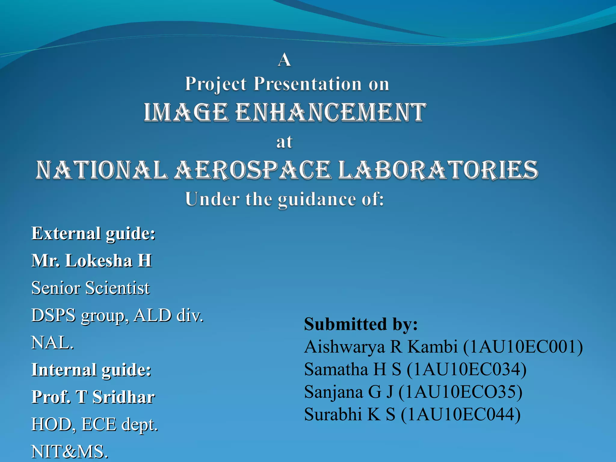 Image enhancement ppt nal2 | PPT