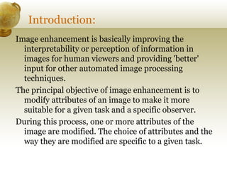 Image enhancement techniques | PPT