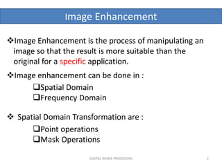 Image enhancement techniques | PPTX | Photo Editing Software | Computer Software and Applications