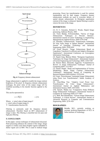 Image enhancement techniques a review | PDF | Photo Editing Software ...