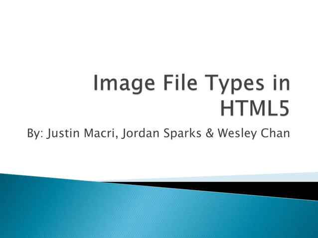 Image file types in html5 | PPT