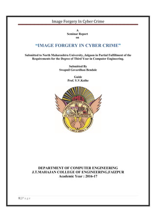 Image Forgery In Cyber Crime | PDF | Photo Editing Software | Computer ...