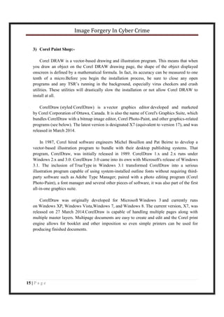 Image Forgery In Cyber Crime | PDF | Photo Editing Software | Computer ...