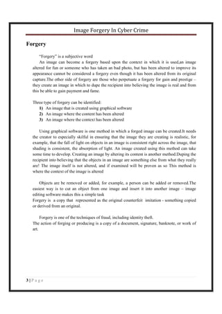 Image Forgery In Cyber Crime | PDF | Photo Editing Software | Computer ...