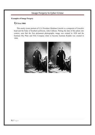 Image Forgery In Cyber Crime | PDF | Photo Editing Software | Computer ...