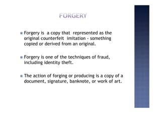 Forgery Crime