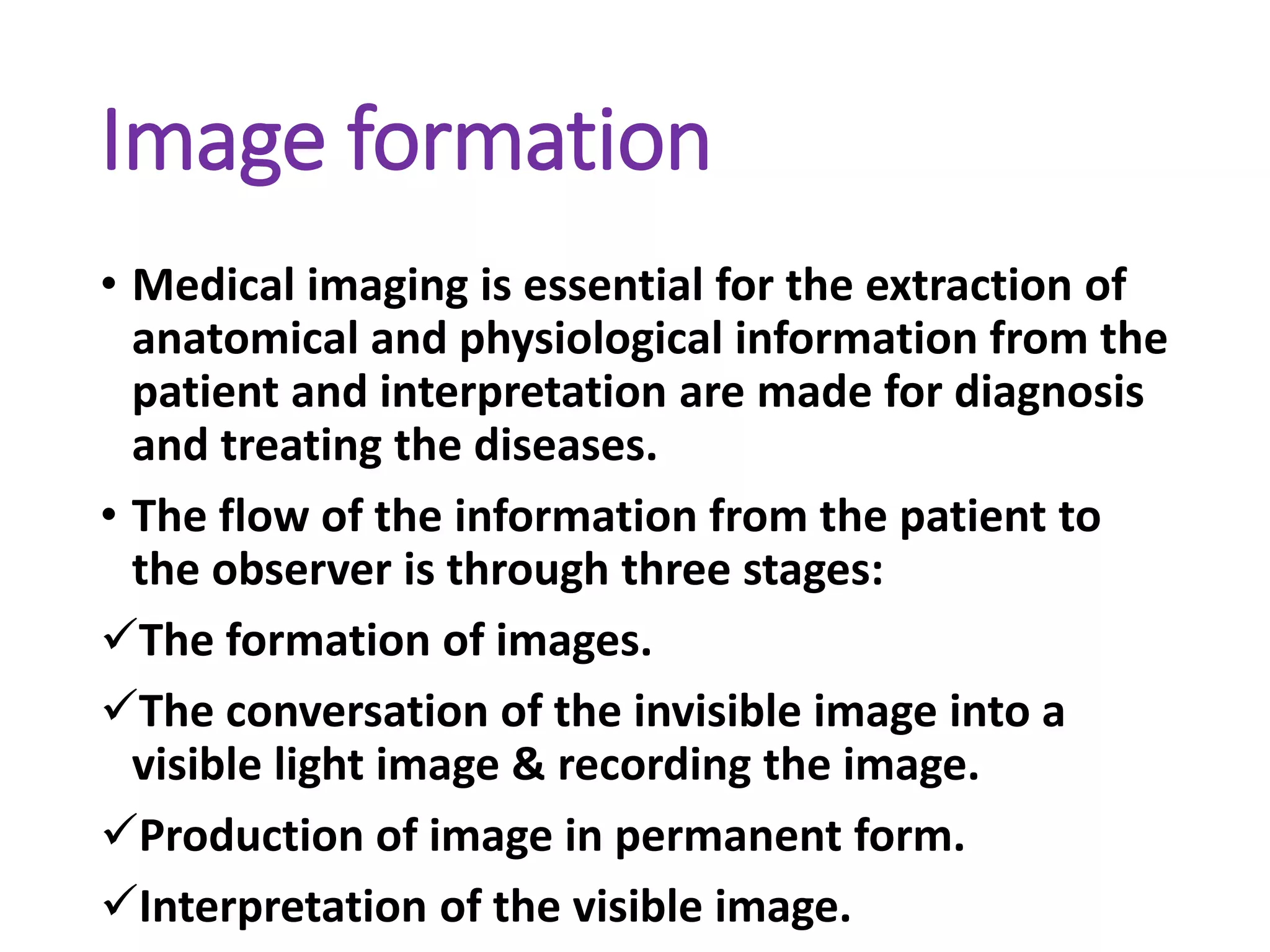 Image formation of Radiology from Radiation | PPTX