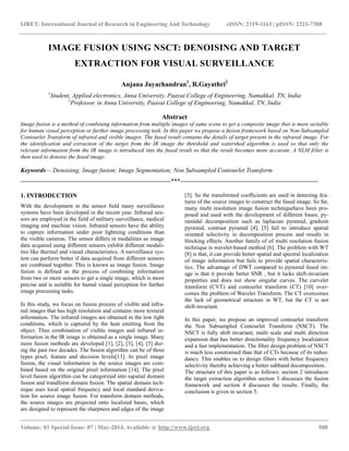 Image fusion using nsct denoising and target extraction for visual surveillance | PDF