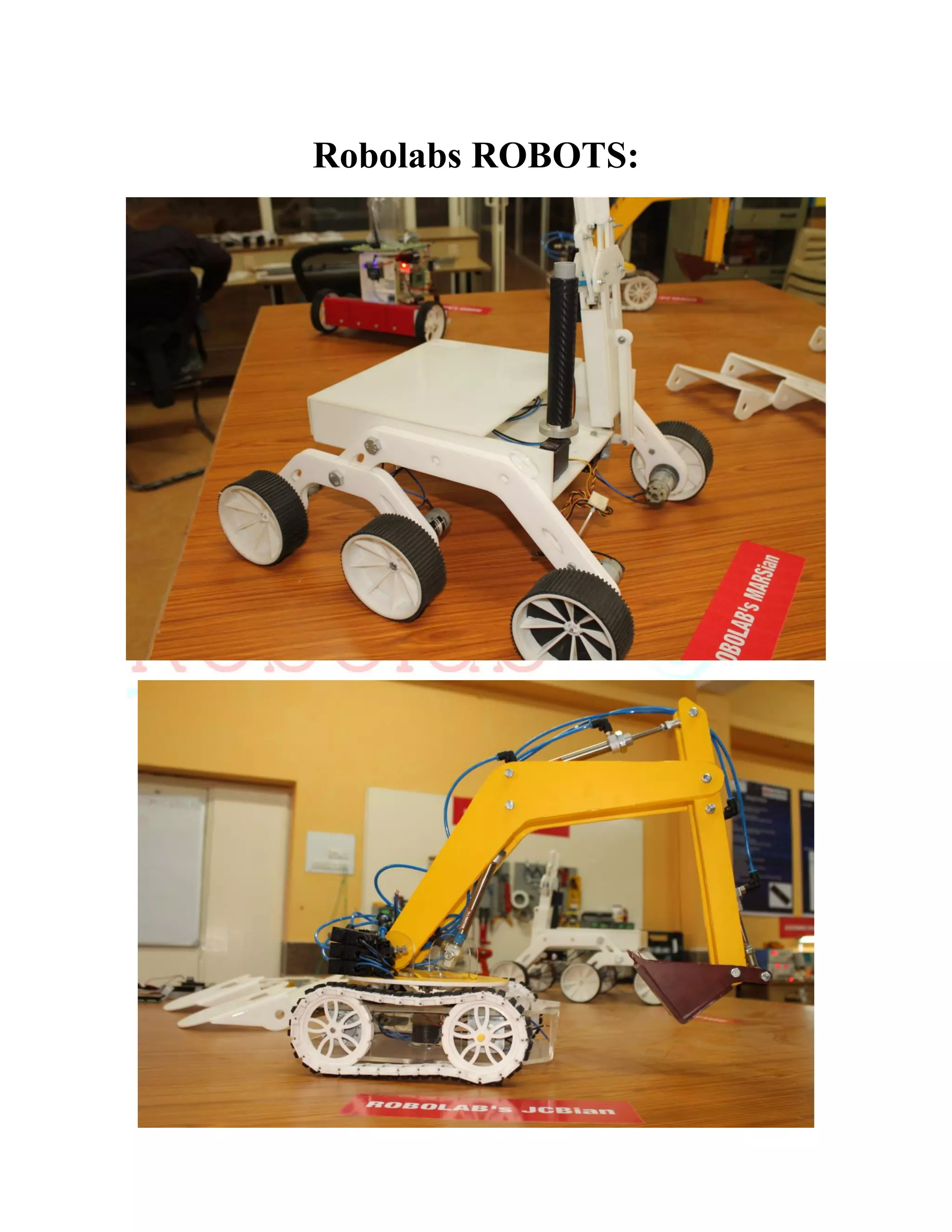 ROBOLAB TECHNOLOGIES: Image gallery...robolabs done till now... | PDF