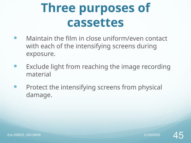 Image intensifying screens and cassettes.pptx