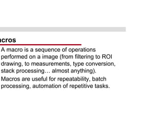Image j advanced | PDF | Programming Languages | Computing
