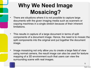 Image mosaicing | PPT