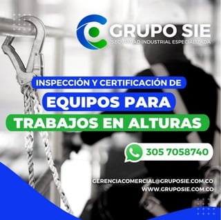 INSPECCION DE EQUIPOS PARA TRABAJO EN ALTURAS | PDF