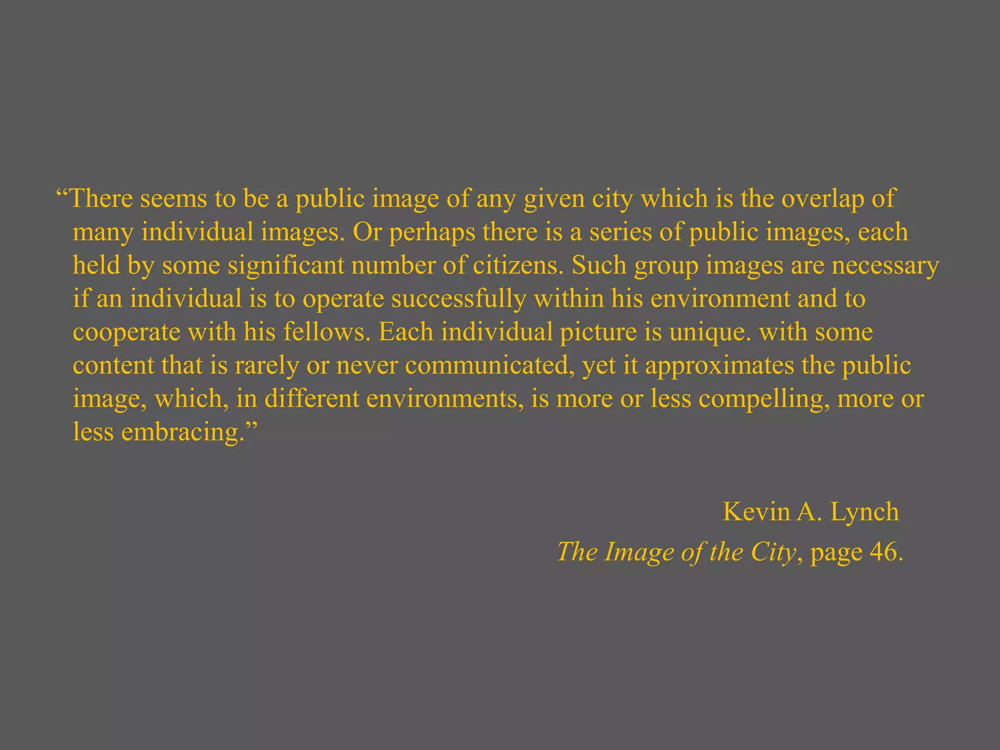 Image of the city, kevin lynch & case study. | PPTX