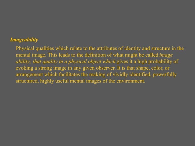 Image of the city, kevin lynch & case study. | PPTX