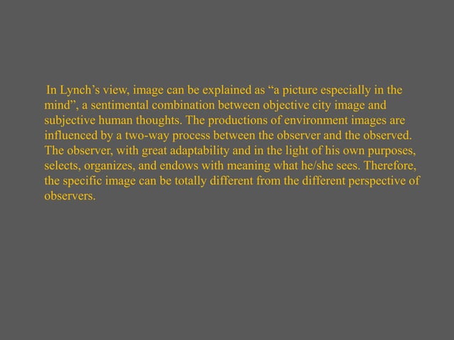 Image of the city, kevin lynch & case study. | PPTX