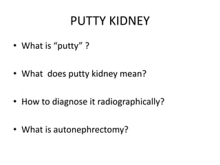 X-Ray KUB: Putty Kidney | PPTX